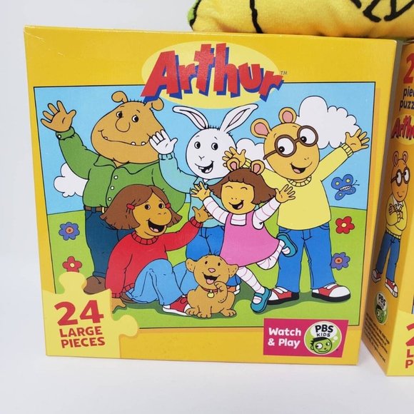 Crazart | Toys | Arthur Show Bundle 2 Puzzles And Matching Plush 24 ...